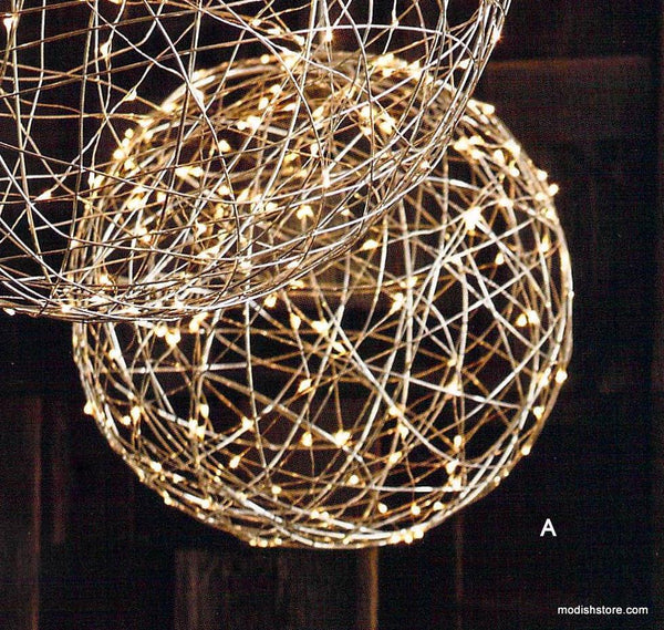 Artisan Living Decorative Metal Silver Light Spheres | MapleNest